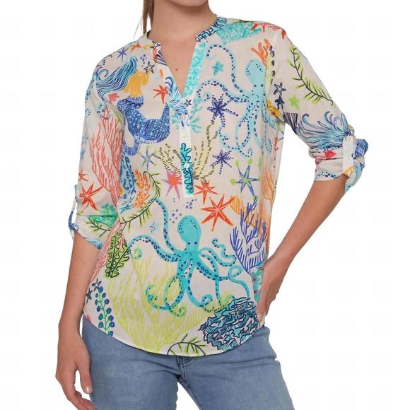 Vilagallo | Tops | New Vilagallo Francina Mermaid Top In Multi | Poshmark